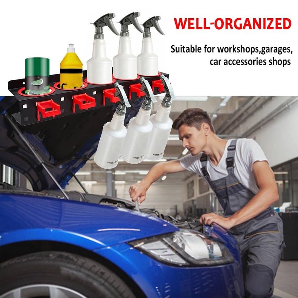 Wall Mounted Spray Bottle Holder, 2 Pack Spray Can Holder, Spray Bottle ...