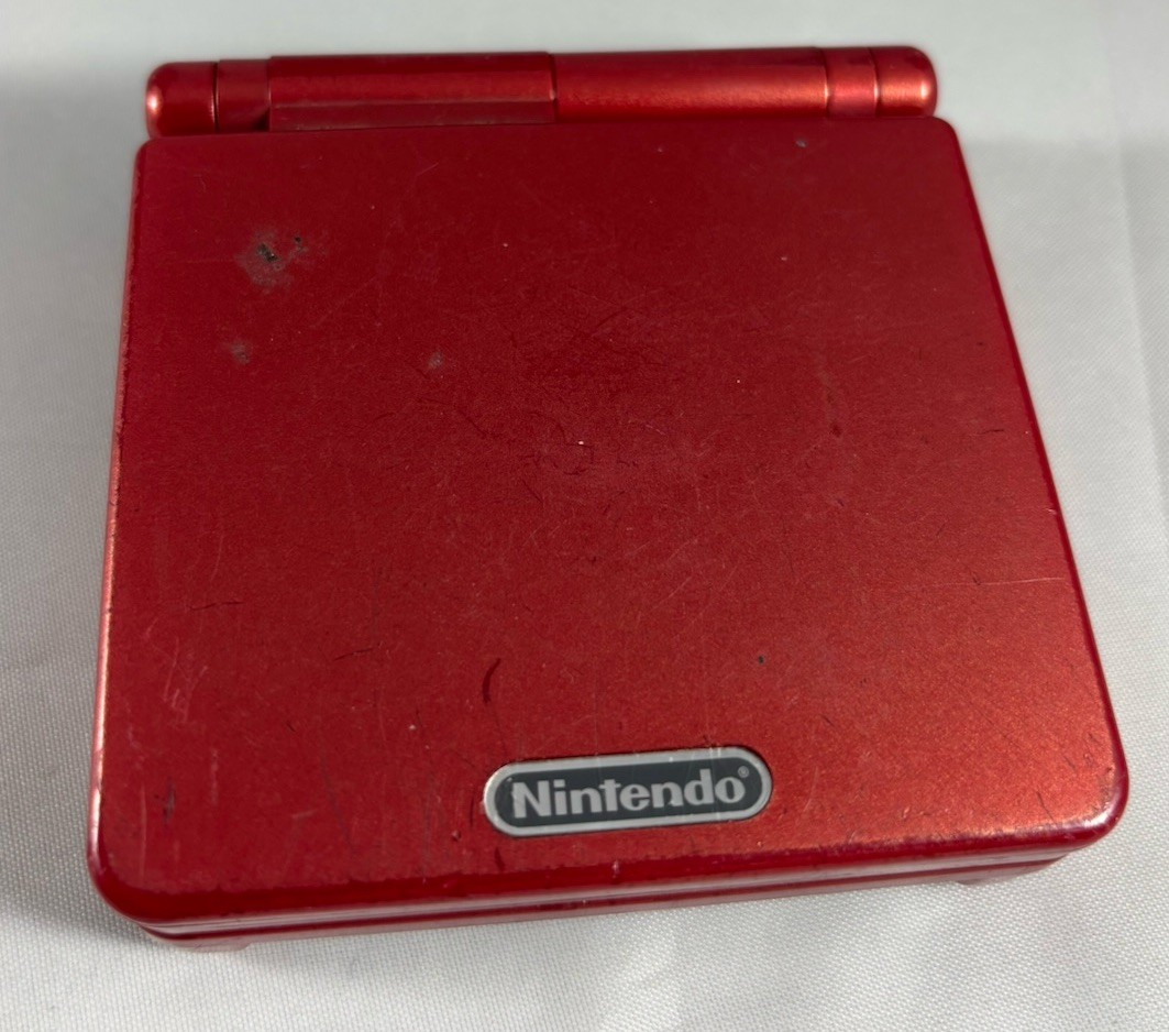 Nintendo Gameboy Advance GBA SP Handheld Red Model AGS-001 *NO SOUND ...