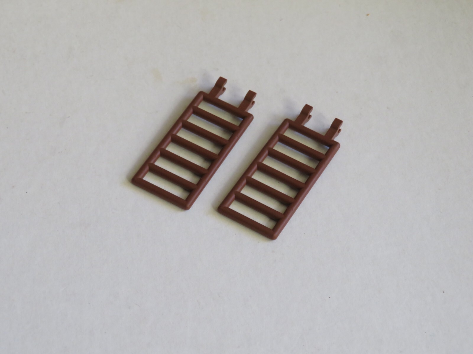LEGO 2 x Reddish Brown Bar 7 x 3 with 2 Clips (Ladder) 6020 new | eBay UK