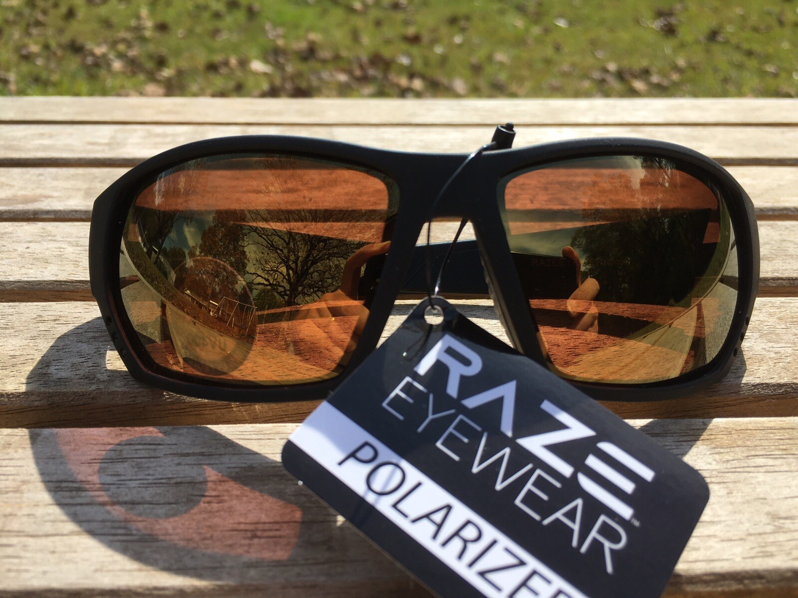 RAZE Eyewear Sunglasses Sonar polarized Flat Black Mirrored Lens 28140 ...
