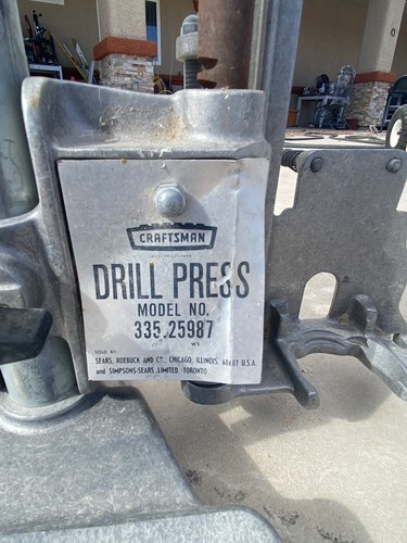 DRILL PRESS CRAFTSMAN. 335.25987 Sold AS IS! NO RETURNS! | eBay