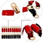 4 Gauge Gold Ring Terminal 20 Pack 4 AWG Wire Crimp Cable- Red/Black ...