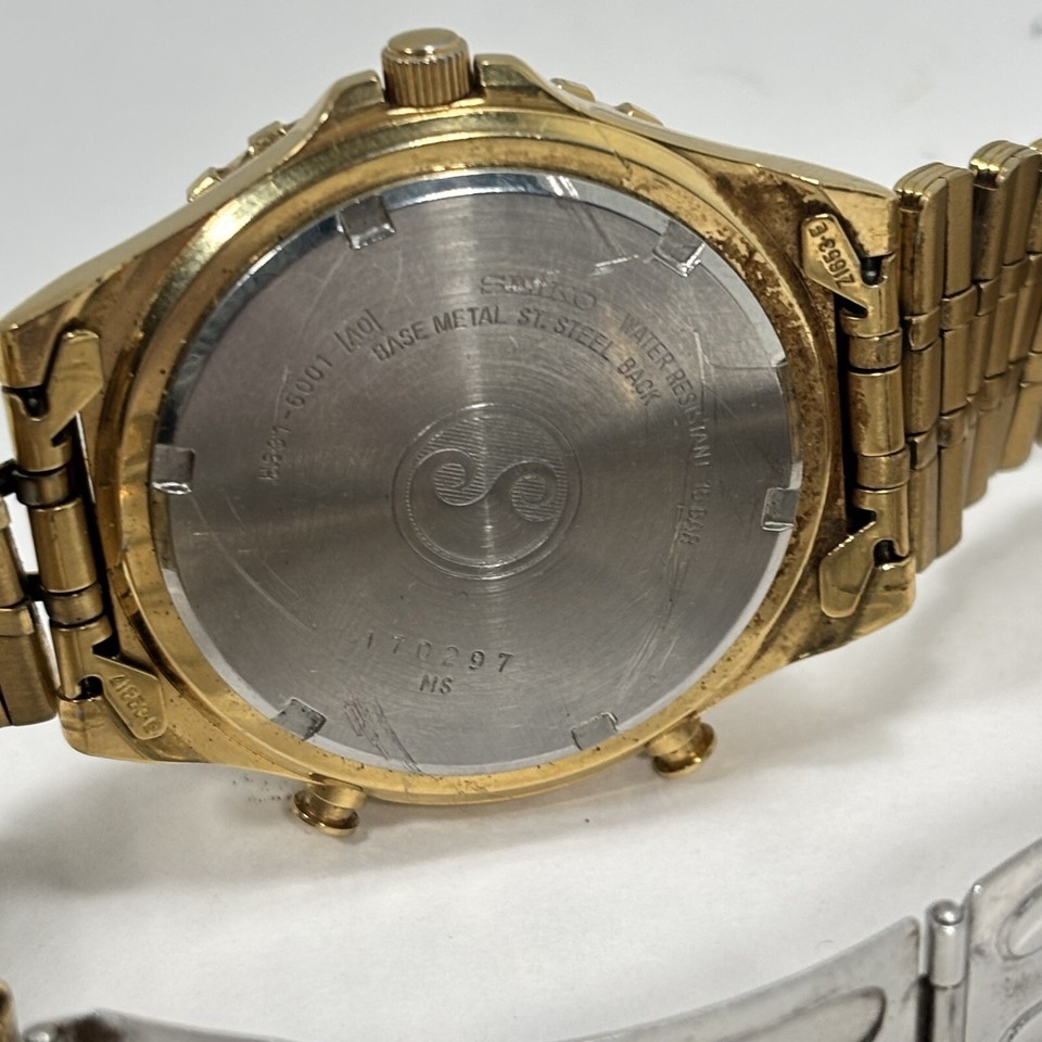 VTG Seiko H801-6001 Sports 150 Quartz Watch Analog/Digital Display ...