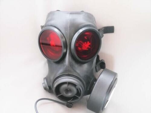 FM12 GAS MASK OUTSERTS GENUINE SAS RED RUBBER LENSES (GAS MASK NOT ...
