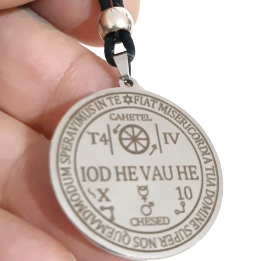 Cahetel Pendant Sigil Seal of Fortune IOD HE VAU HE Archangel Kabbalah ...