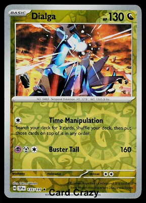 Dialga 135/191 - Surging Sparks - Reverse Holo Pokemon Card - Near Mint ...