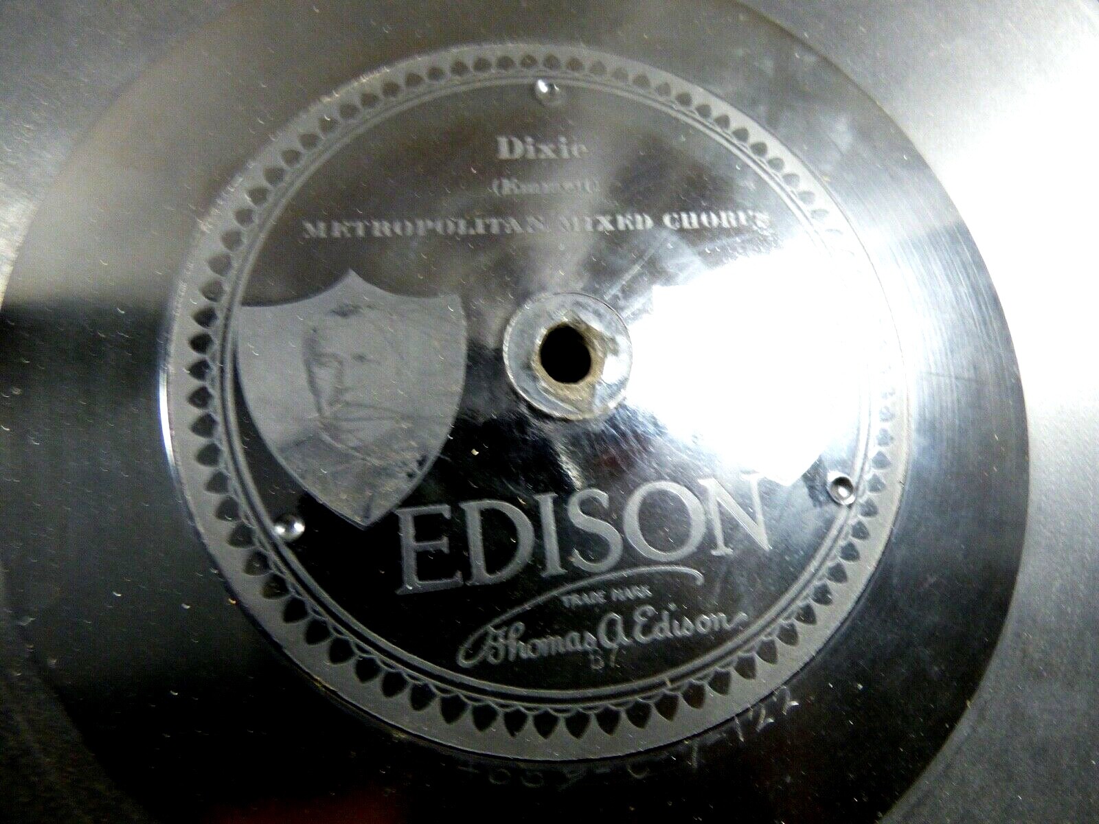 lot 2 Antique 1912-21 Edison Diamond Record Thick Disc Phonograph ...