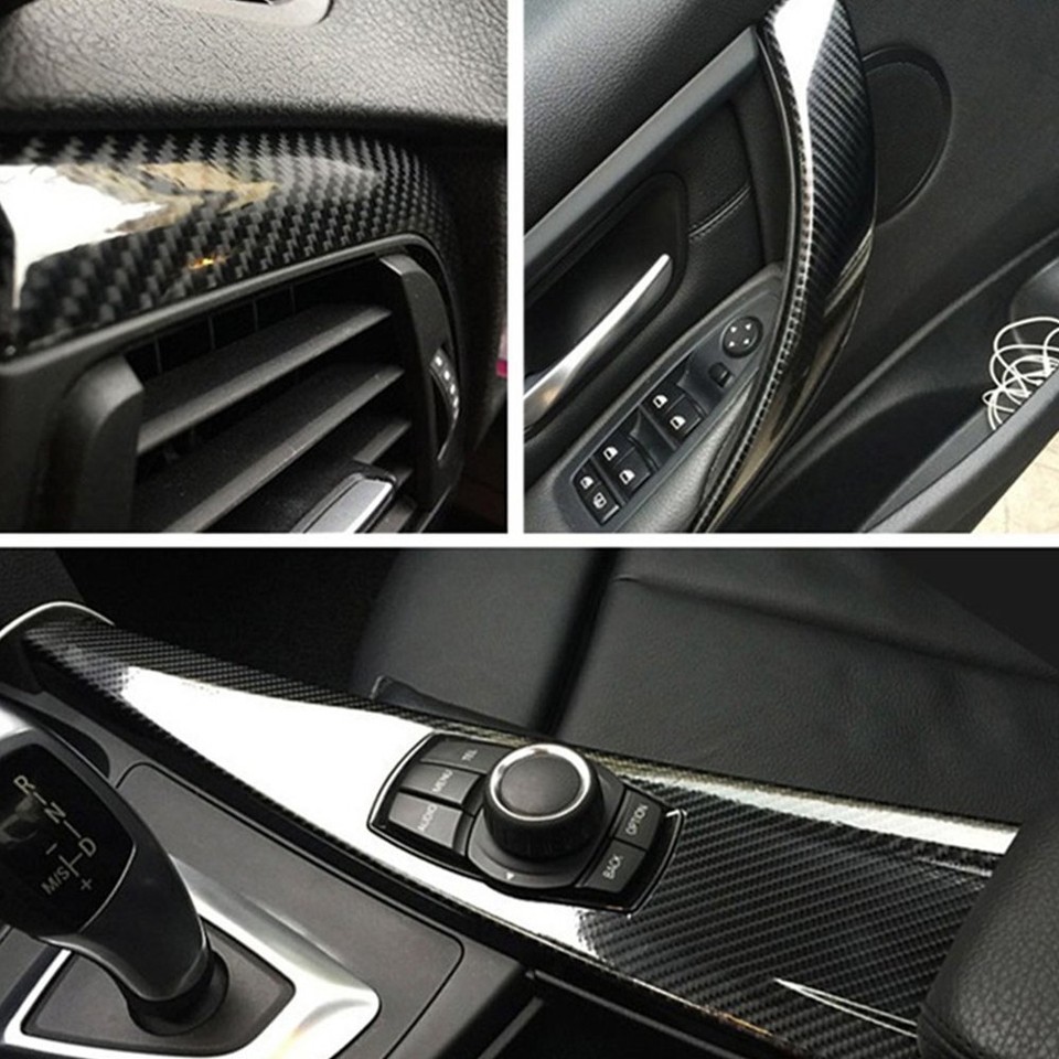 5D Waterproof Carbon Fiber Vinyl Car Wrap Sheet Roll Film Sticker Decal ...