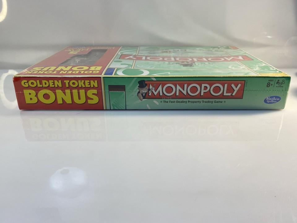 Monopoly with Limited Edition Golden Tokens + 5 New Bonus Tokens ...