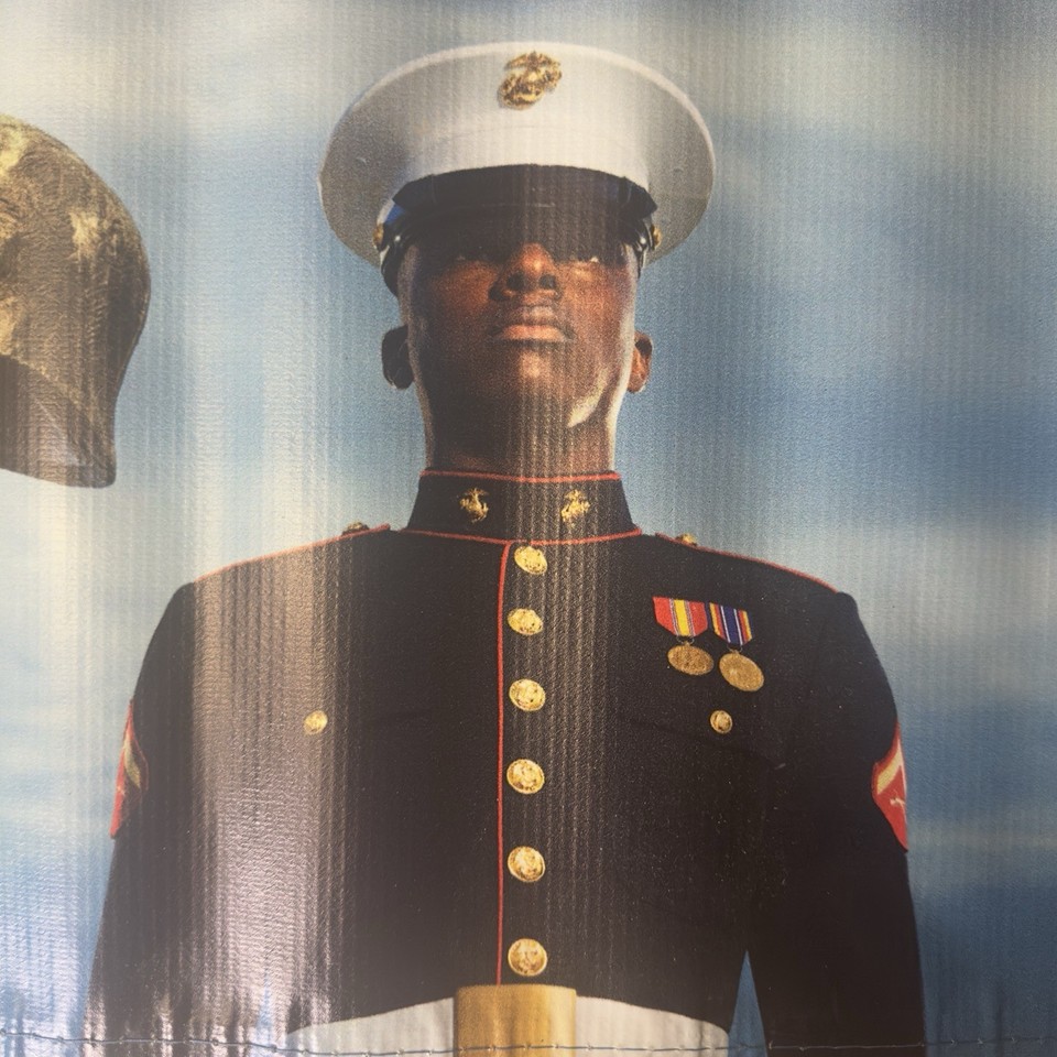 USMC Marines Official Vinyl Recruitment Banner 20x71 Iwo Jima For Our ...