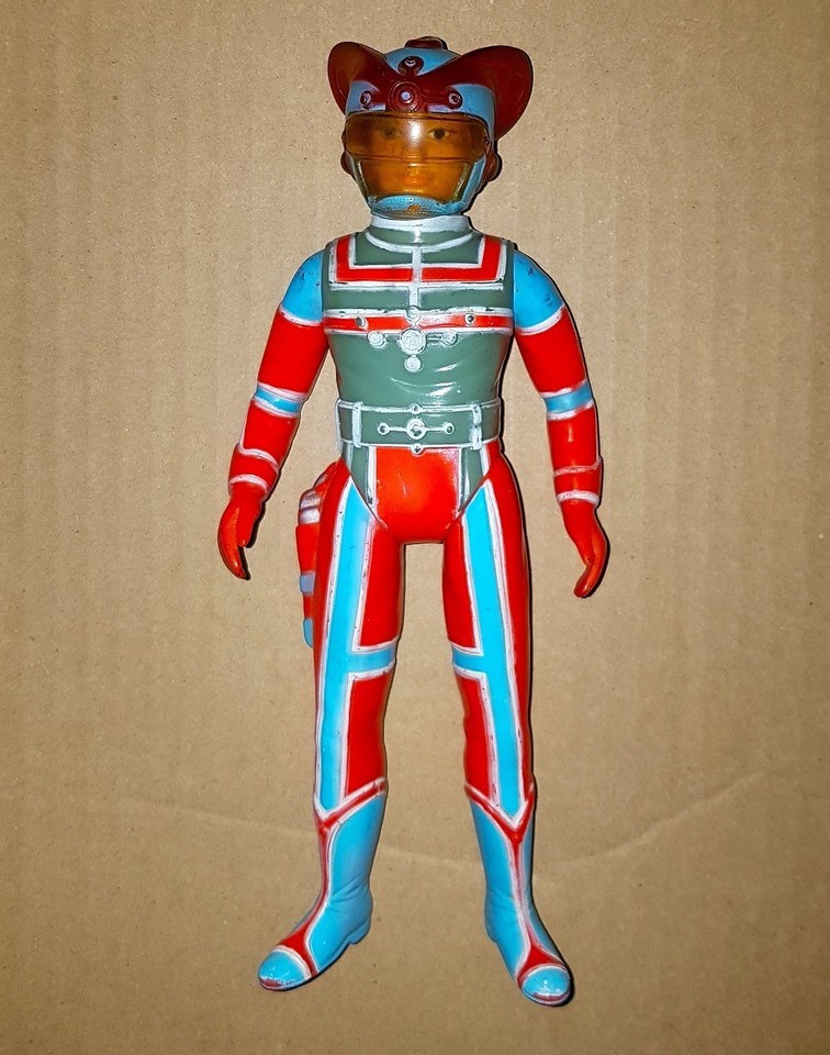 Vintage 1970's Bullmark Ultraman Taro ZAT male team member vinyl sofubi ...