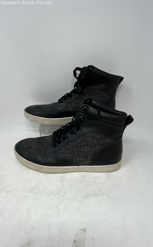 Express Mens Black Gray High Top Lace-Up Casual Sneakers Shoes Size 10 ...