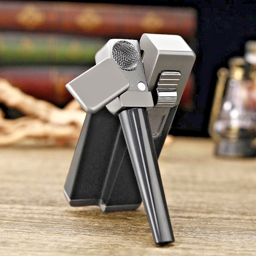 JOBON Butane pipe Lighter Foldable Metal Tube Refillable Windproof ...