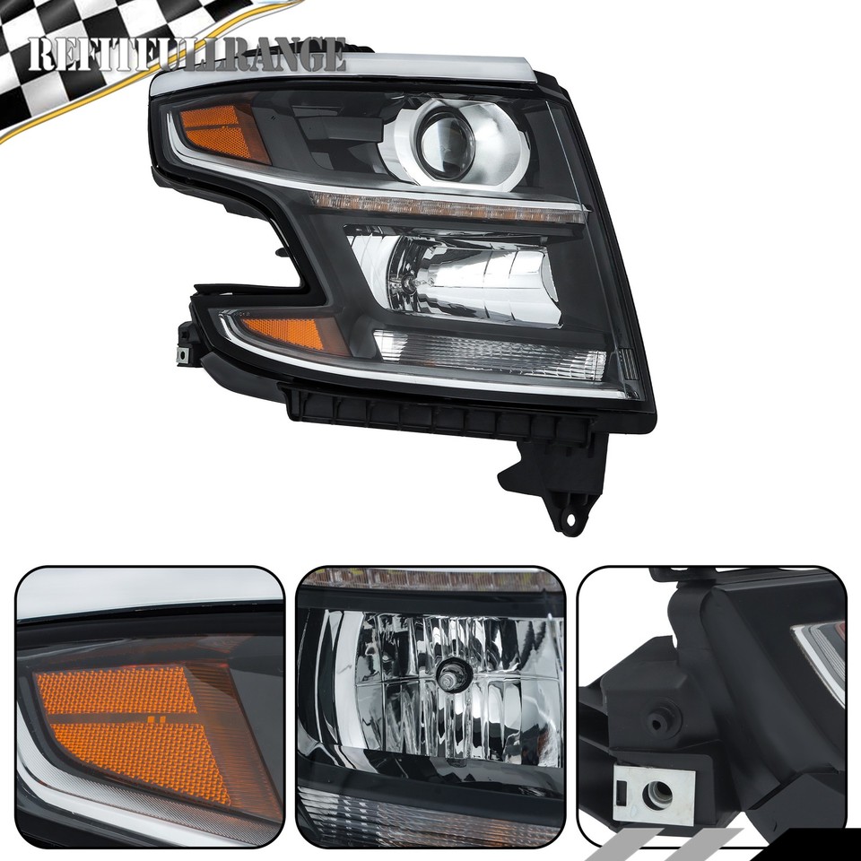Passenger Headlight W/LED DRL For 2015 2016 17 18 19 20 Chevy Tahoe ...