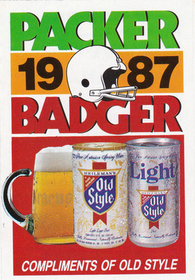 1987 GREEN BAY PACKERS AND WISCONSIN BADGERS FOOTBALL SCHEDULE - OLD ...