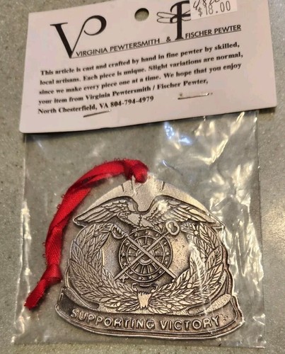 US Army Quartermaster Corps Supporting Victory Crest Pewter Ornament ...