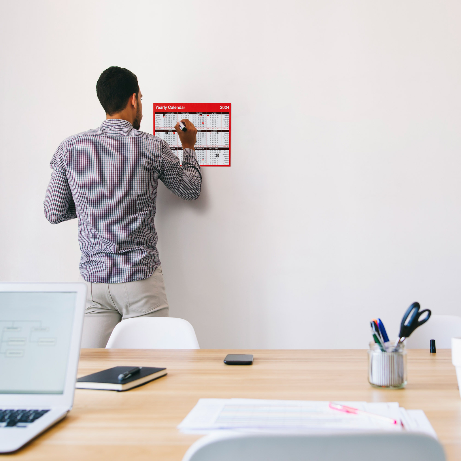 Yearly Desktop Calendar Free Standing Planner YC1 250mm x 205mm 2025 | eBay