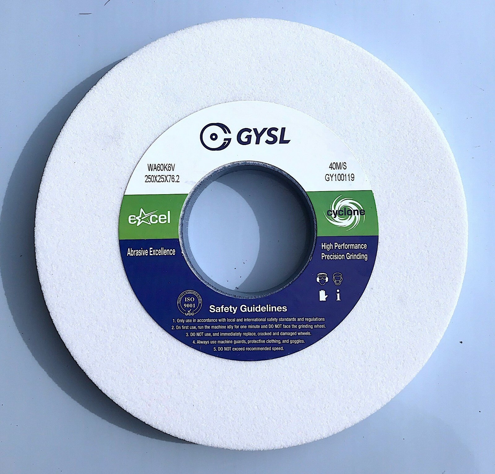 Precision Grinding Wheel - 250x25x76.2mm White Grain 46 and 60 Grit ...