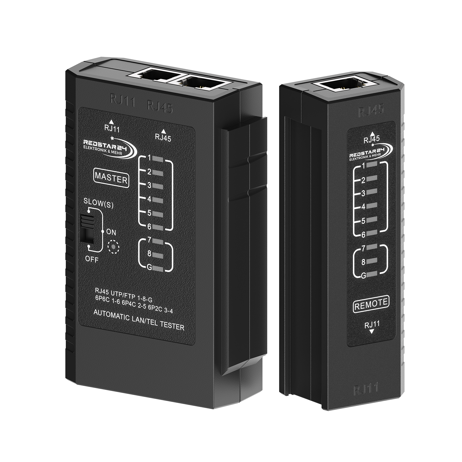 Netzwerktester RJ45/11 LAN Kabel Tester Netzwerk Prüfer ISDN DSL, CAT 4 ...