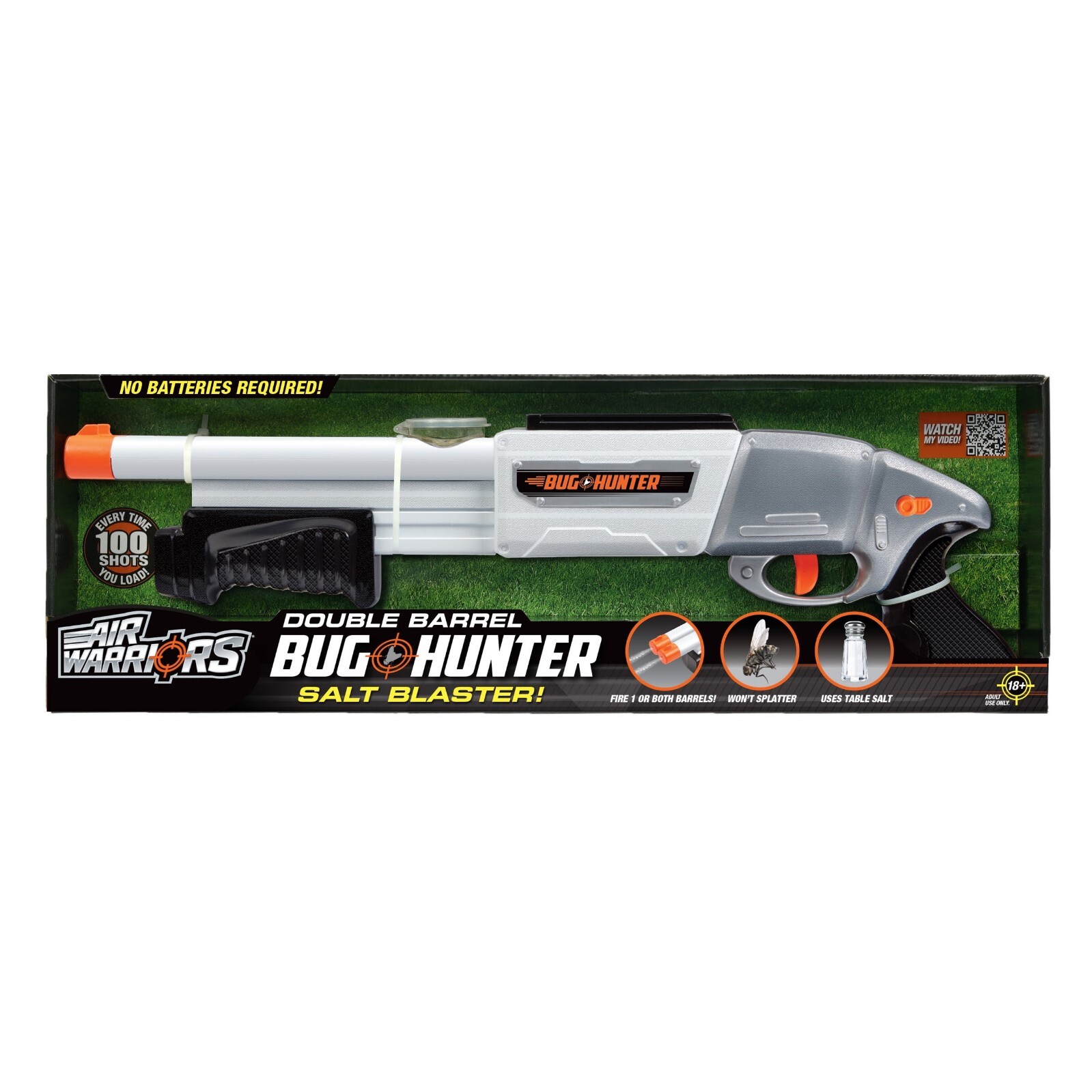 SALT BLASTER, SALT GUN FOR FLIES/ SPIDERS Bug Hunter, DOUBLE BARREL Air ...