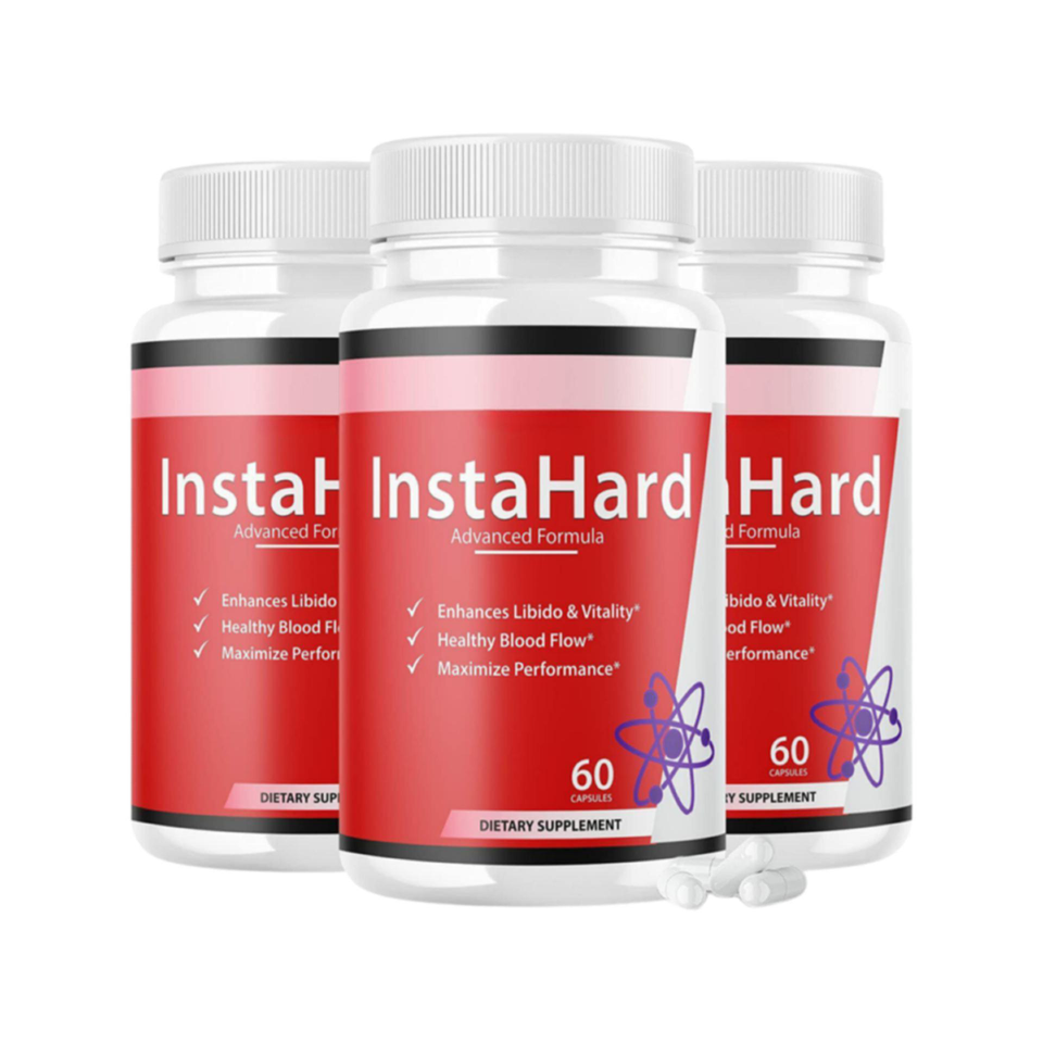 3-Pack InstaHard Capsules Extra Strength Insta Hard Supplement- 180 ...