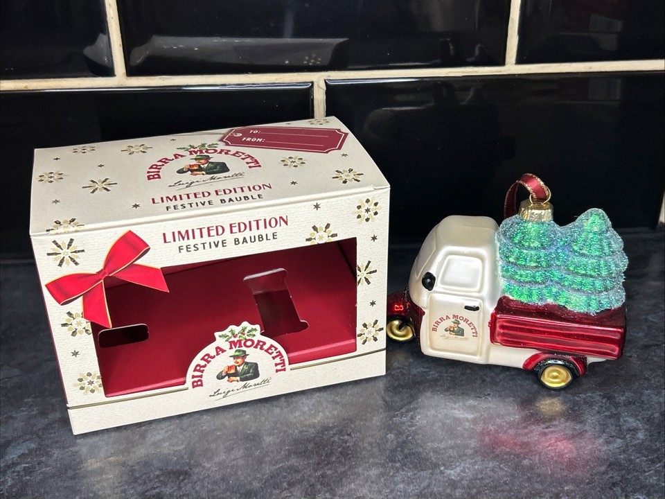 2x Birra Moretti Limited Edition Festive Bauble Truck Hanging ...