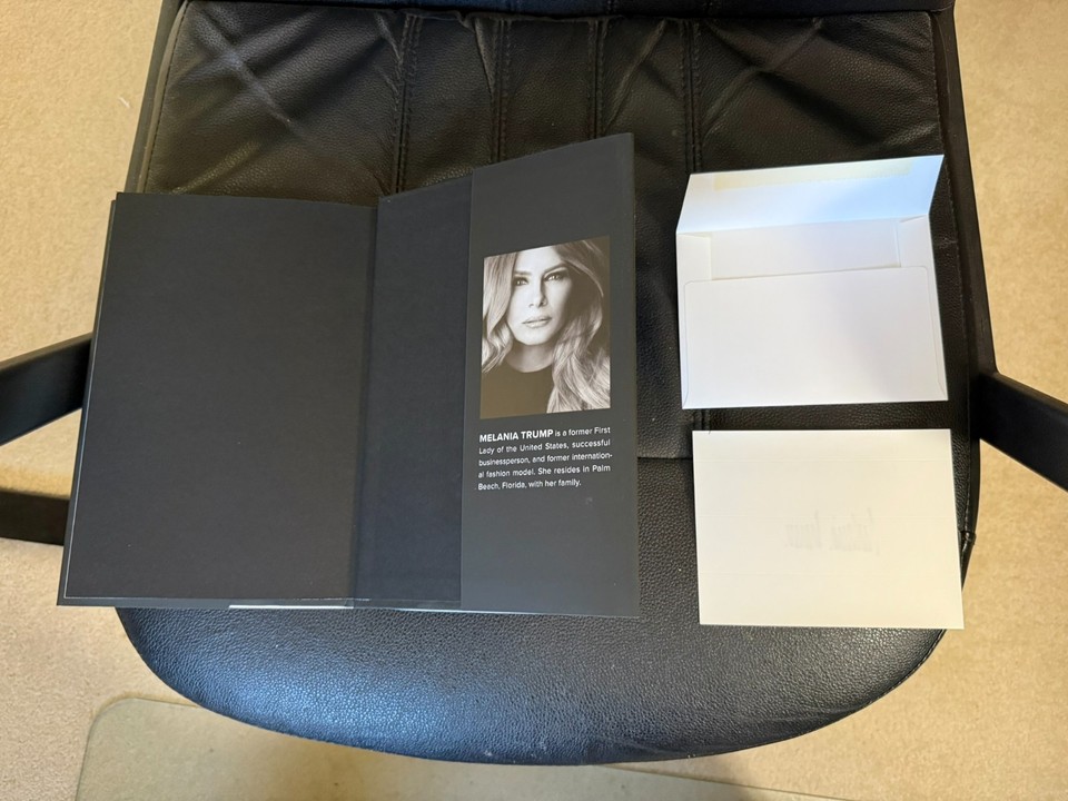 Melania Trump SIGNED Author Card Book Memoir Autobiography Hardcover ...