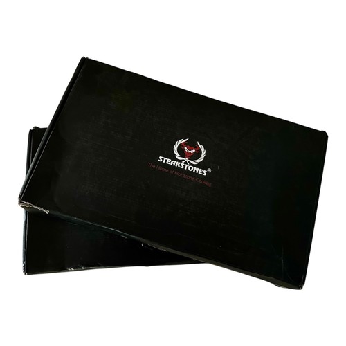 (2) The SteakStones Sizzling Steak Plate Hot Rock Set With Sauce Cup | eBay