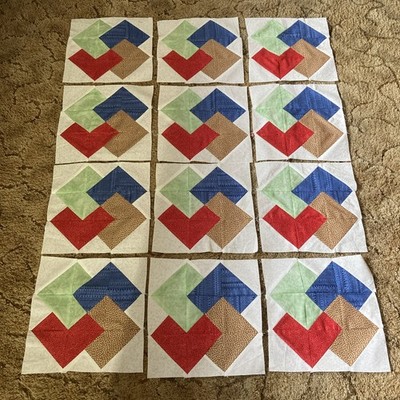 Twelve 11" handmade quilt blocks | eBay