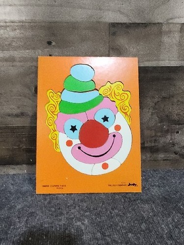Vintage Wooden Puzzle The Judy Company CLOWN FACE RARE 1974 Family Room ...