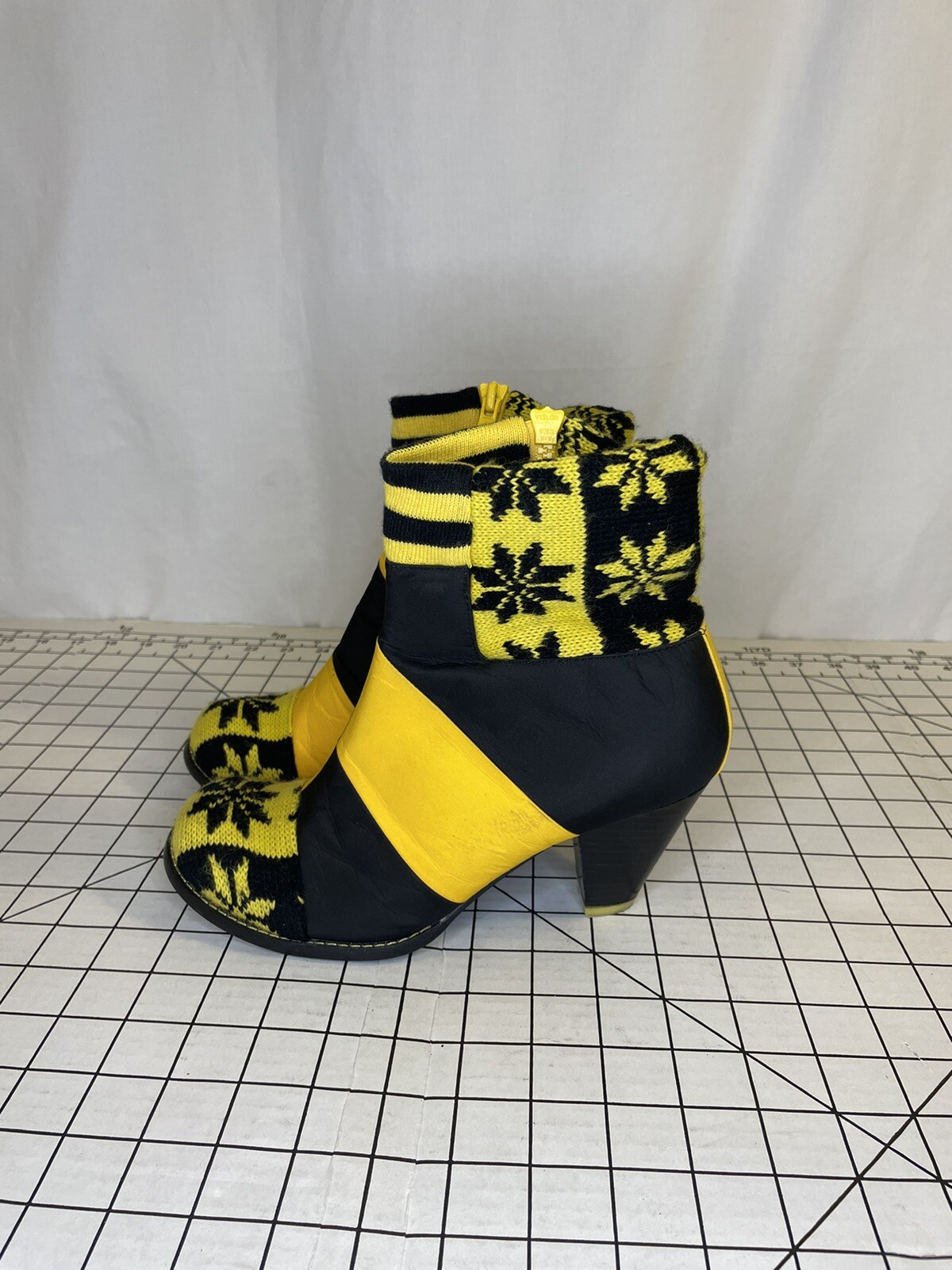 Irregular Choice Shoes Black and Yellow Black Bootie … - Gem