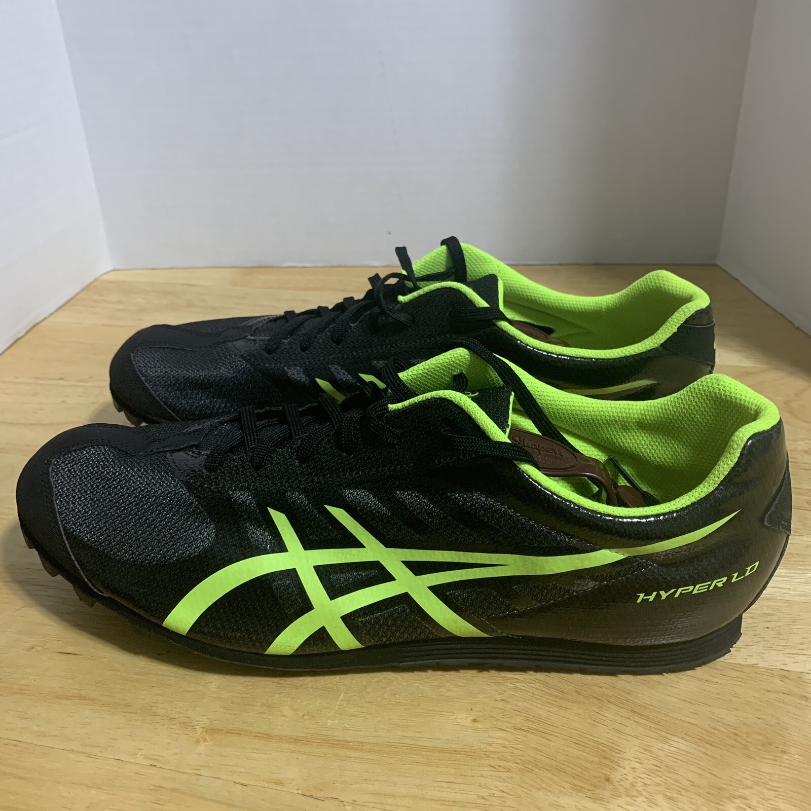 Asics G404Y Hyper LD 5 Flash Men's Black/Green Track… - Gem