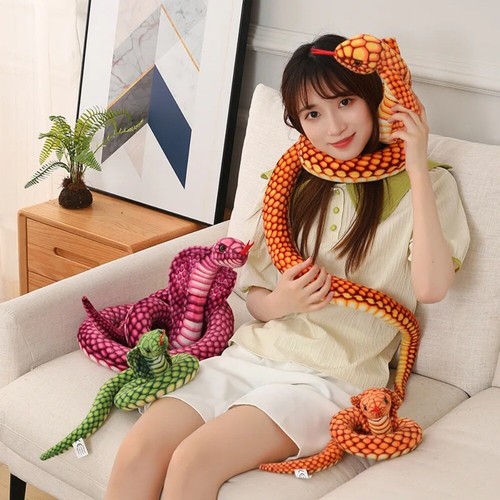 Simulated Giant Snakes Plush Toy 80/170/240CM Stuffed Snake Plushie | eBay