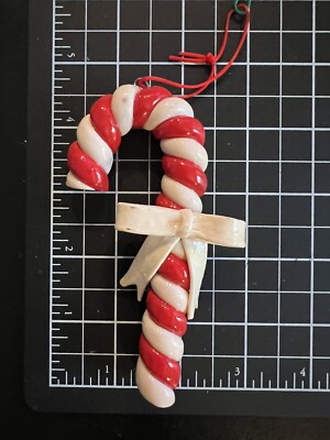 Holly Twisted Red White Candy Cane Vintage Dough Type Christmas ...