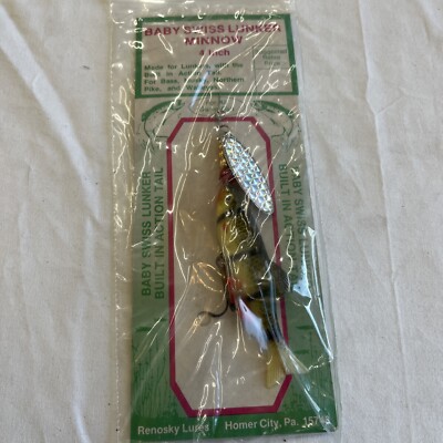 vintage rare renosky baby swiss lunker minnow. 4 inch | eBay