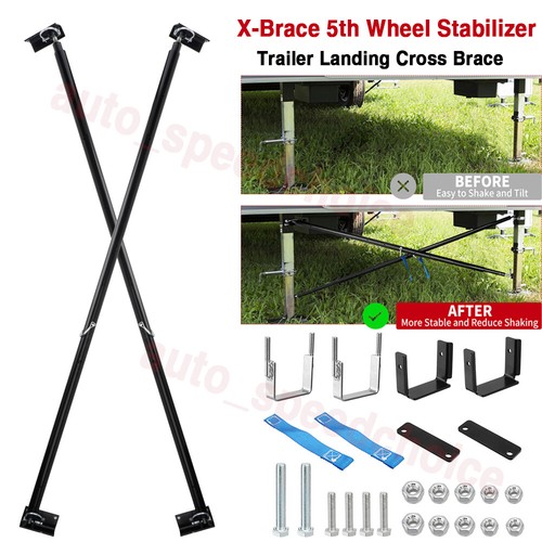 Adjustable Lower X-Brace Trailer 5th Wheel Stabilizer Landing Cross ...
