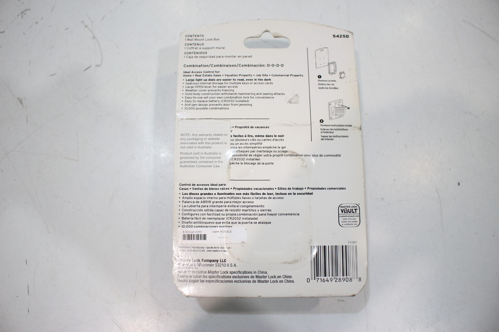 master-lock-5425d-combination-light-up-wall-mount-lock-box-ebay