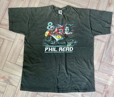 Phil Read IoM TT /GP Rider Tee-shirt, size L | eBay UK