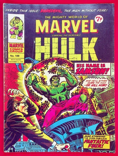 The mighty world of Marvel N° 109 : Hulk - November 2 1974 - Daredevil ...