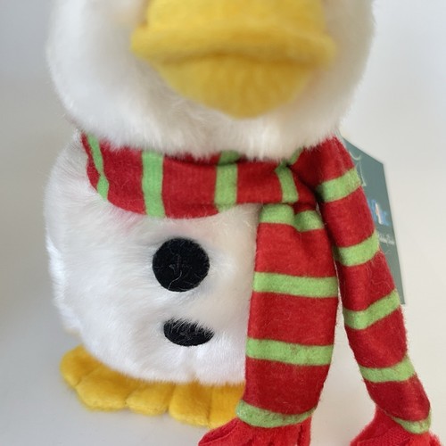 AFLAC Talking Duck 6" Stuffed Animal Holiday Top Hat Scarf Plush ...
