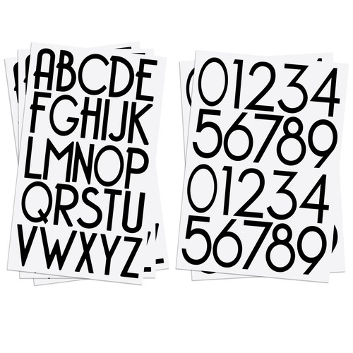 3 inch Self-Adhesive Vinyl Letters Numbers Kit, Modern Mailbox Numbers ...