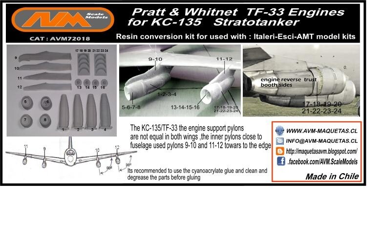KC-135 Pratt & Whitney TF-33 engine resin conversion kit 1/72 | eBay