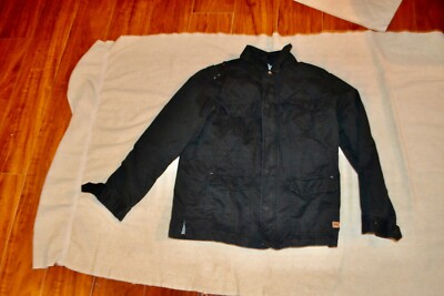 Quicksilver mens full zip up with buttons jacket sz. L 100% cotton | eBay