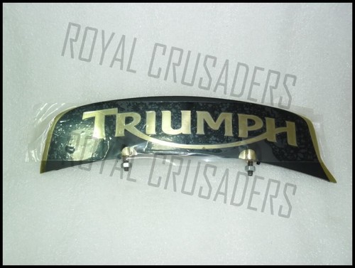 NEW TRIUMPH BRASS FRONT MUDGUARD NUMBER PLATE | eBay