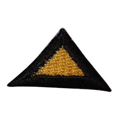 ID 8821 Lot of 3 Yellow Triangle Symbol Patch Shape Embroidered Iron On ...