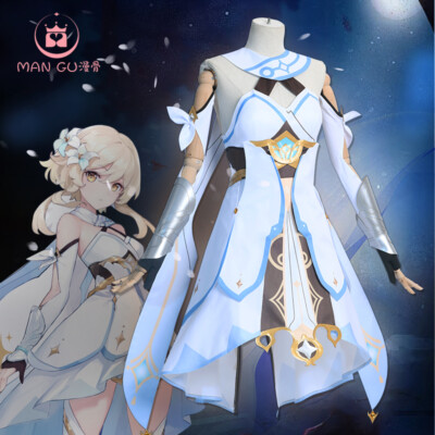 Game Genshin Impact Lumine Cosplay Costume Shirt Pants Halloween Outfit ...
