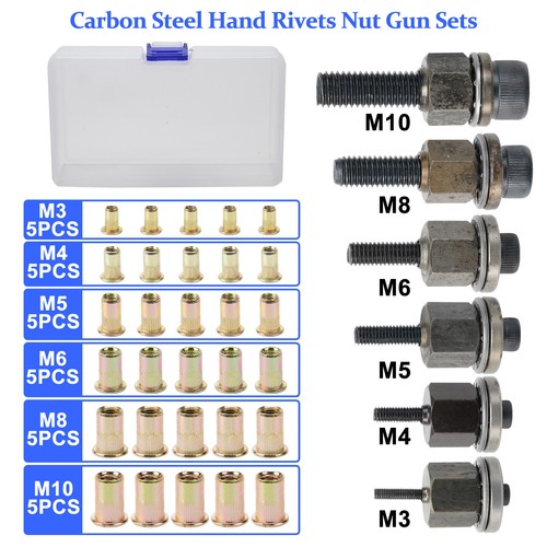 M3-M10 Rivet Nut Gun Head Nuts Easily Assemble Riveter Rivnut Tool ...