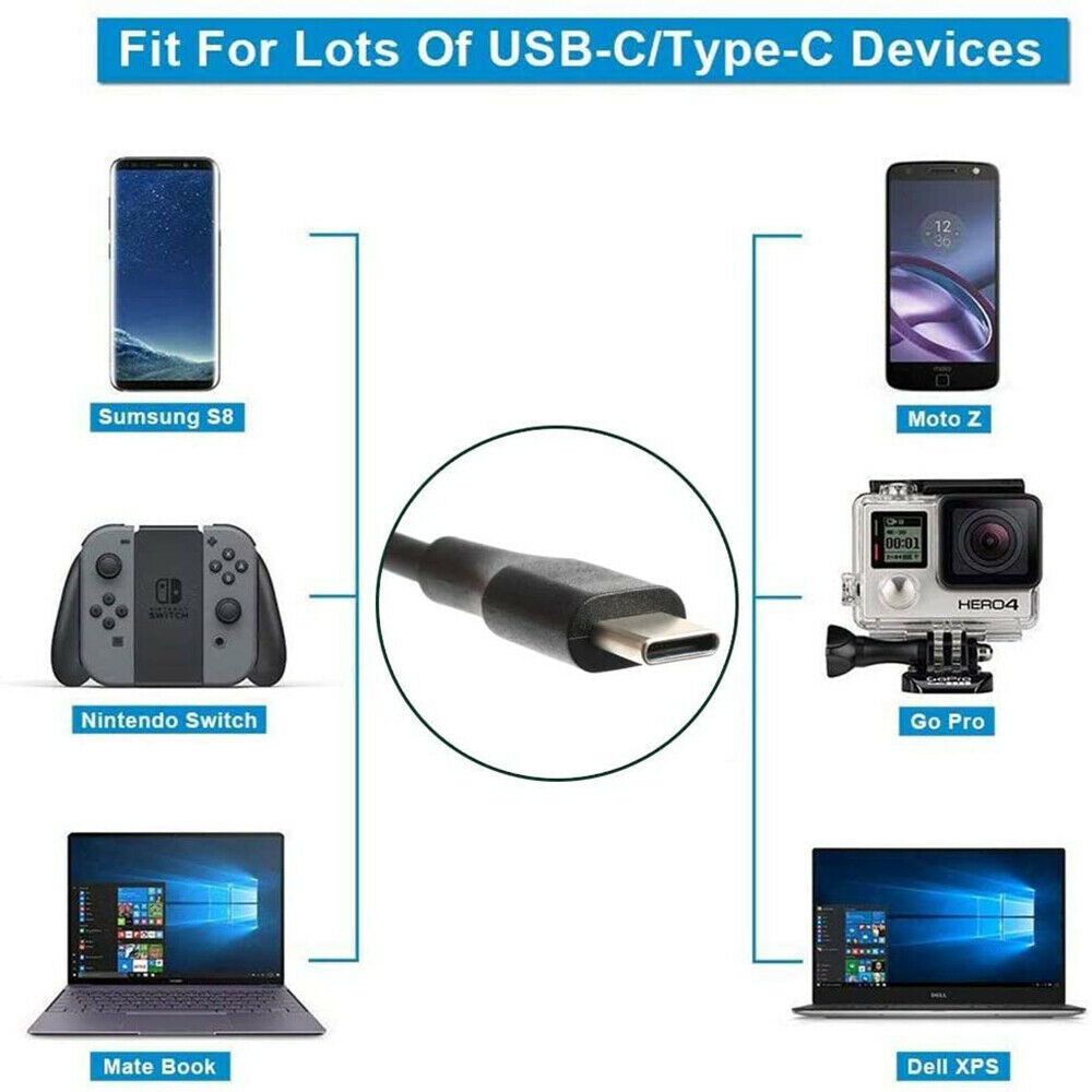 NEW 65 watt Laptop Charger Type C USB-C AC Adapter for Lenovo, Asus ...