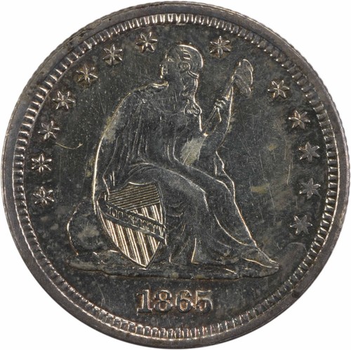 1865 Liberty Seated Silver Quarter AU Uncertified #1043 | eBay