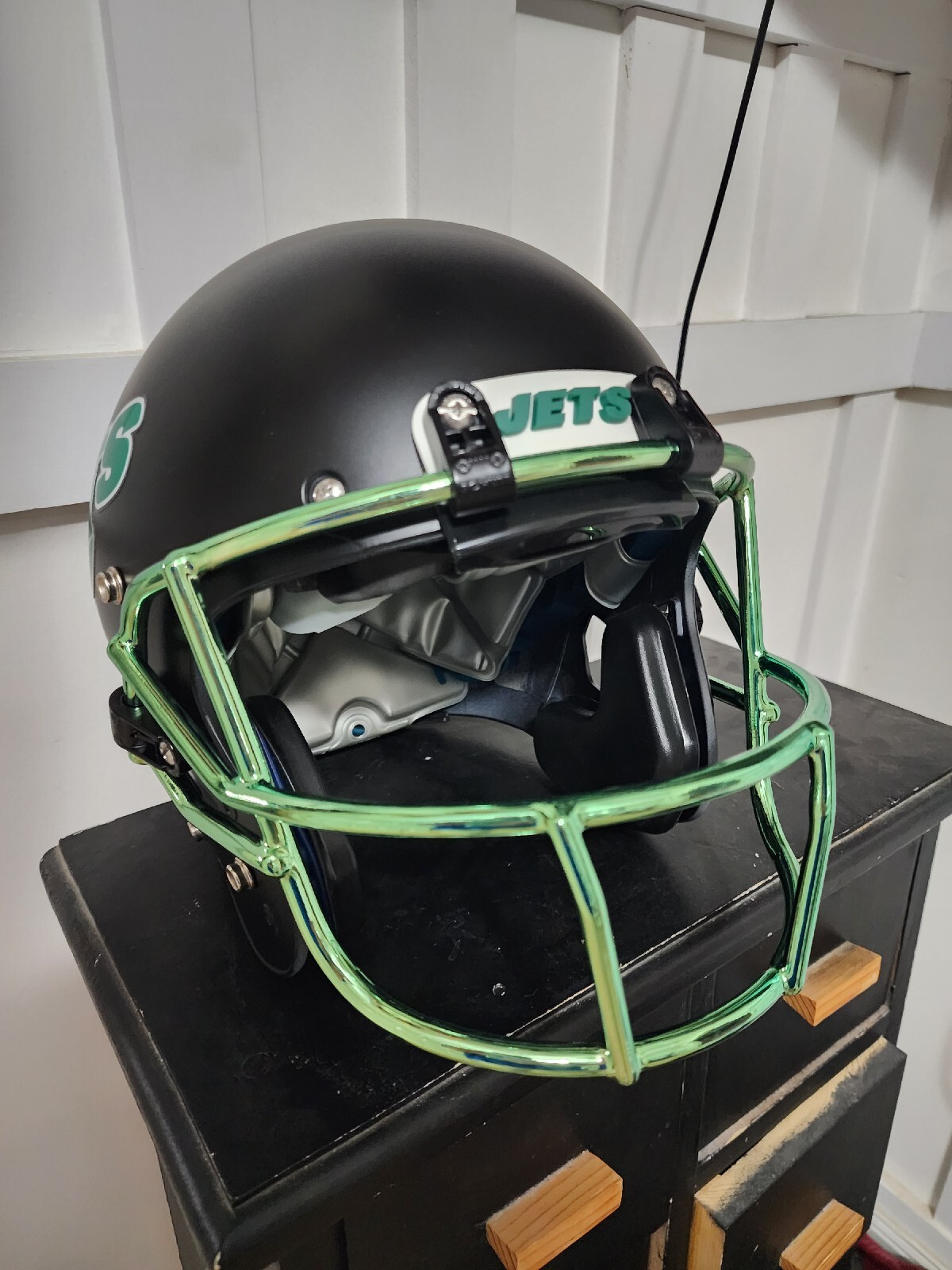 Aaron Rodgers New York Jets Schutt Football Helmet Adult Large Chrome ...